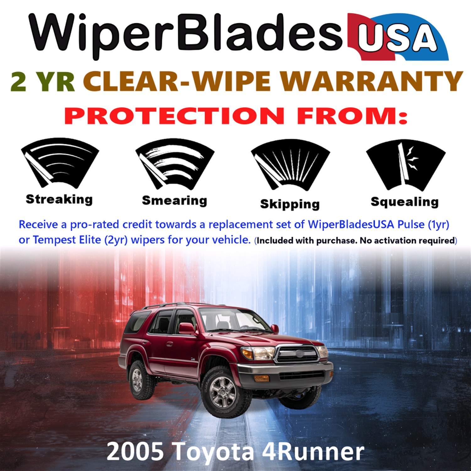 2005 Toyota 4Runner Tempest Elite Beam Wipers w/2yr Wear Warranty ...