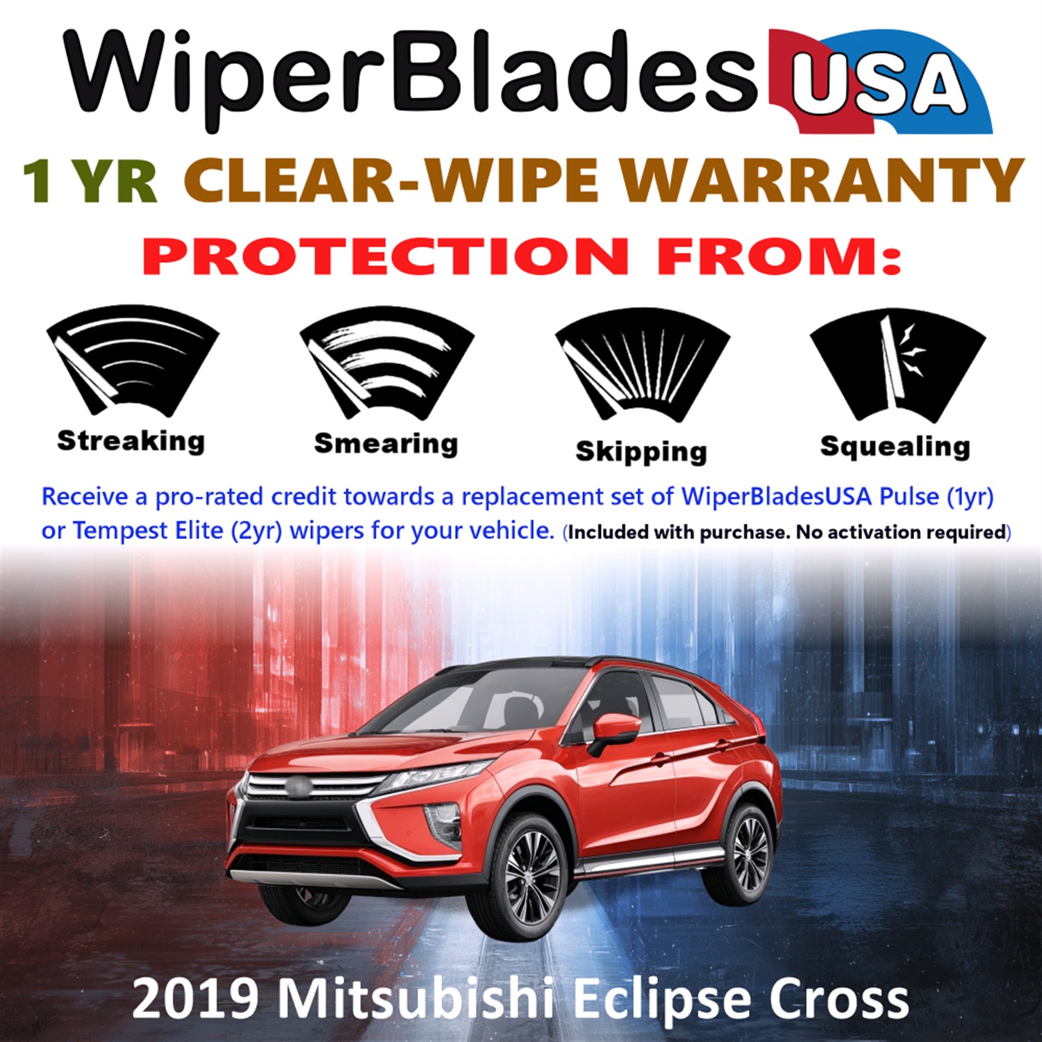 2019 Mitsubishi Eclipse Cross Pulse Beam Wipers w/1yr Wear Warranty ...